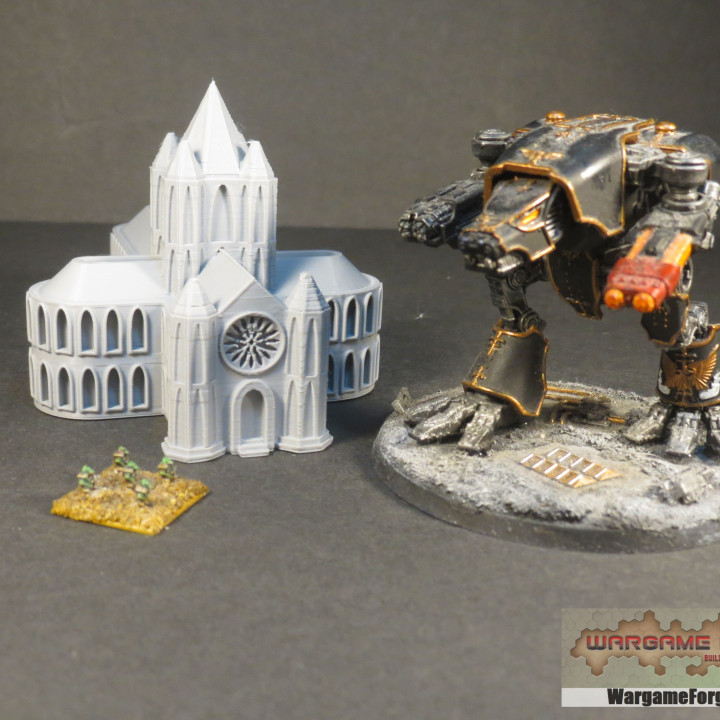 3D Printable Gothic Cathedral G029 by Wargame Forge
