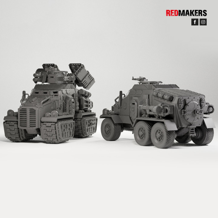 3D Printable Imperial military force Heavily armored vehicle by RedMakers