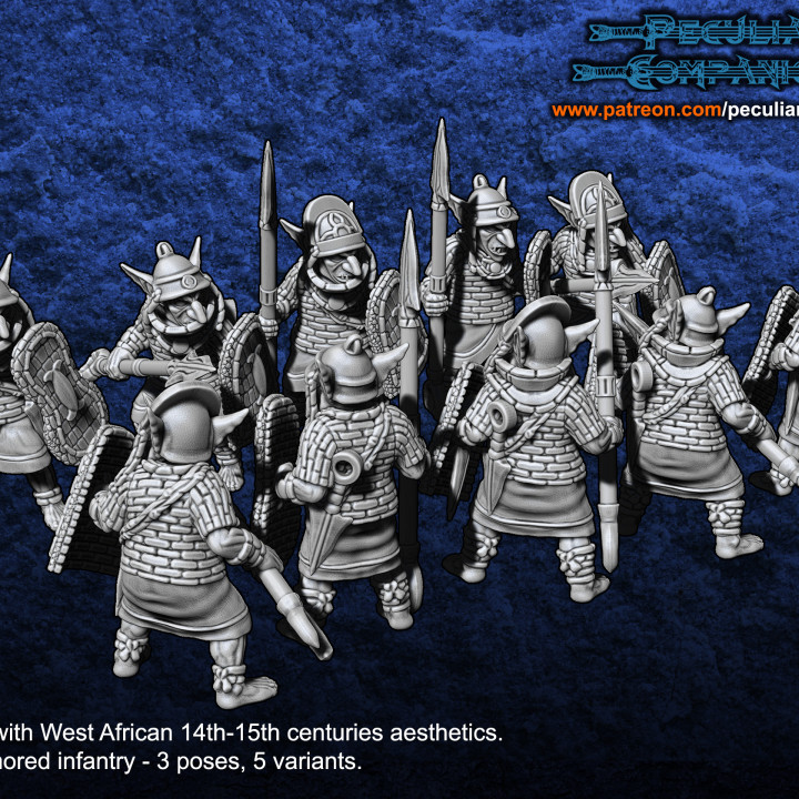 3D Printable West African Orcs & Goblins - Goblin light infantry ...