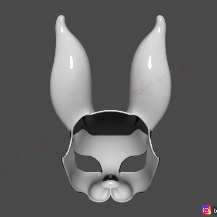 3D Printable Japanese Rabbit Mask - Fox Mask - bunny Mask - Demon ...