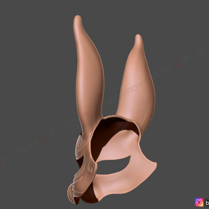 3D Printable Japanese Rabbit Mask - Fox Mask - bunny Mask - Demon ...