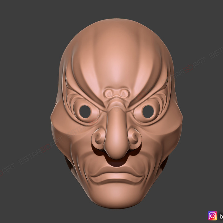 3D Printable Japanese Bugaku Mask - Devil Mask -Halloween Cosplay by ...