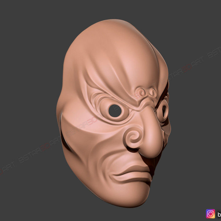 3D Printable Japanese Bugaku Mask - Devil Mask -Halloween Cosplay by ...