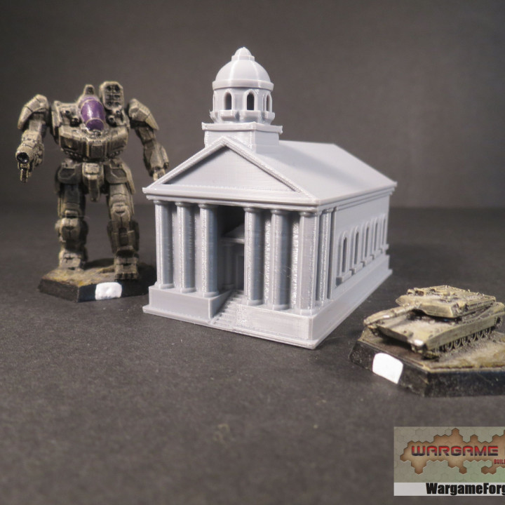 3D Printable Courthouse M007 by Wargame Forge
