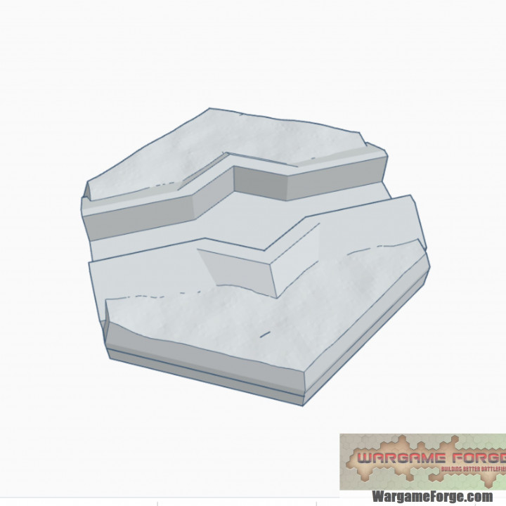 3D Printable Hex Map Scale Fortifications Set by Wargame Forge