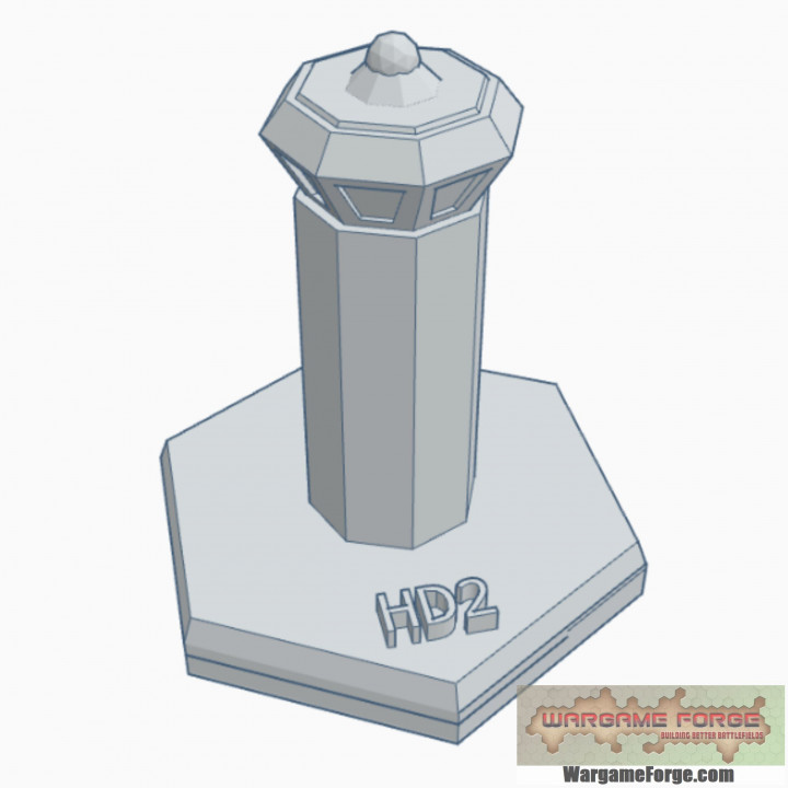 3D Printable Hex Map Scale Level 2 Walls Set A by Wargame Forge