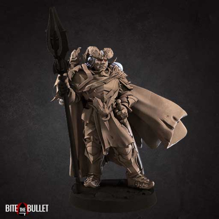 3D Printable Urath, the Tiefling Oathbreaker by Bite the Bullet