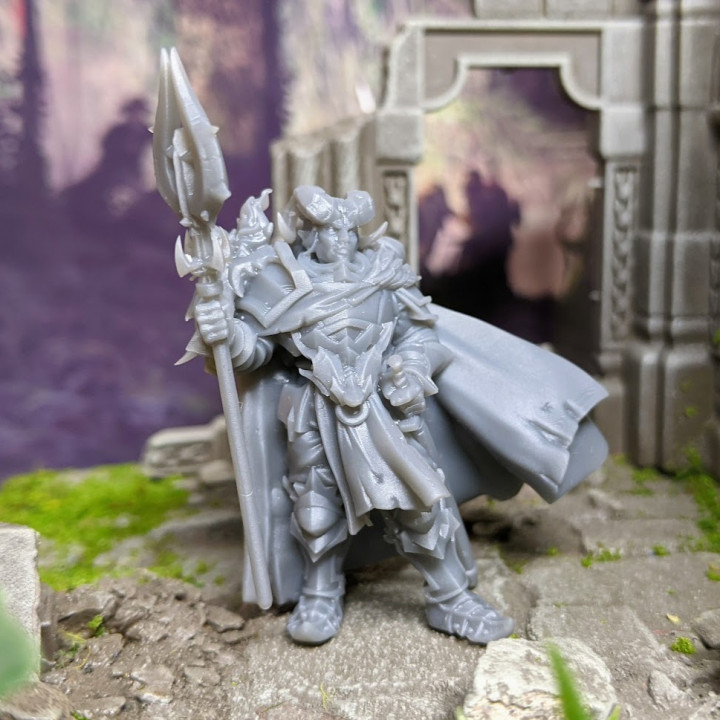 3D Printable Urath, the Tiefling Oathbreaker by Bite the Bullet