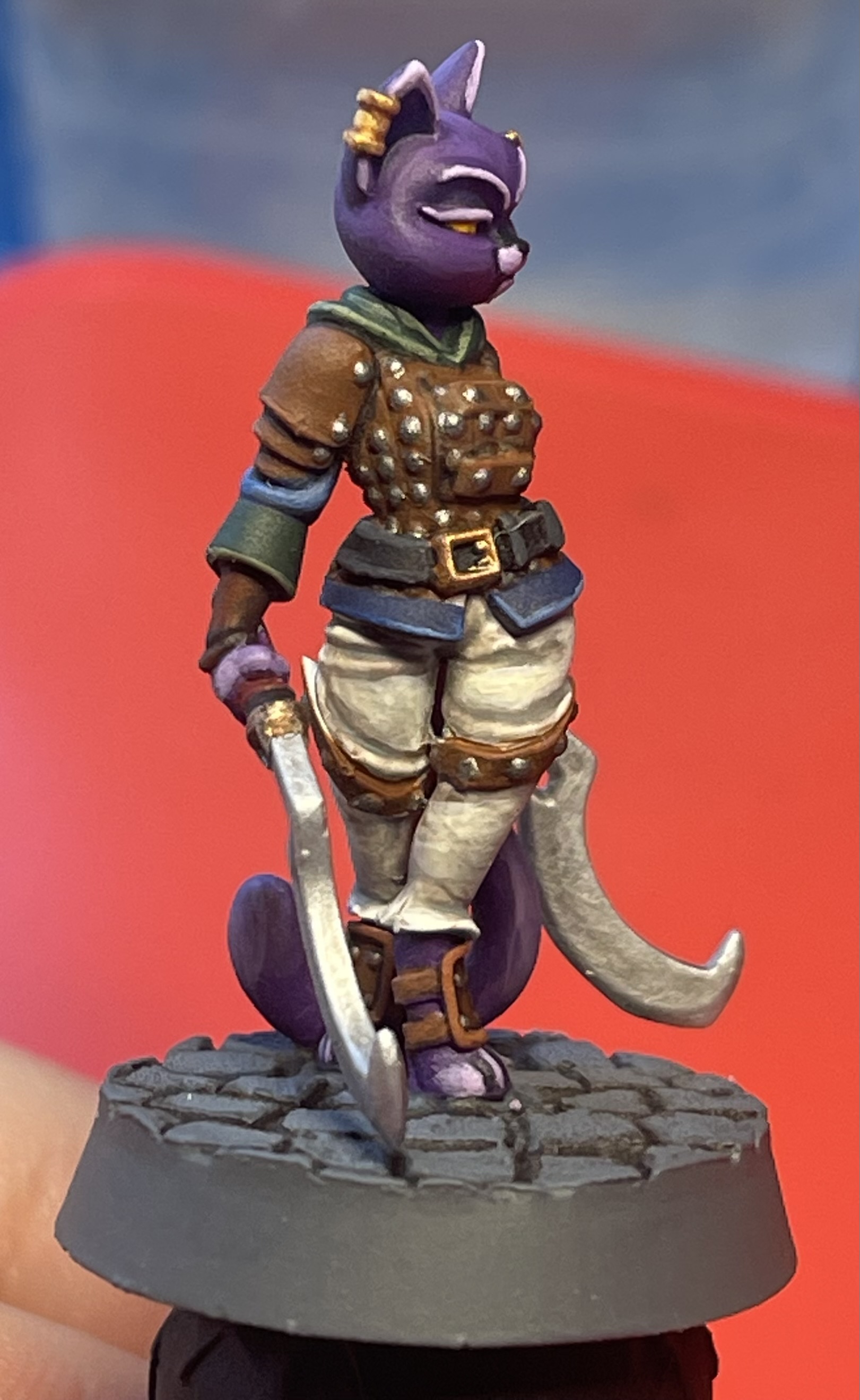 3D Printable Fighter Cat by Kawna Minis