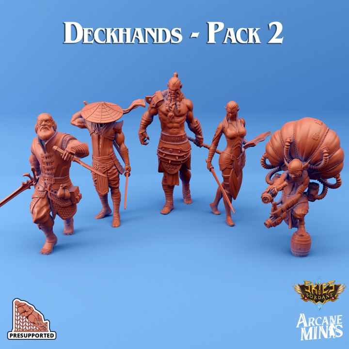 3D Printable Deckhands - Pack 2 by Sordane Publishing