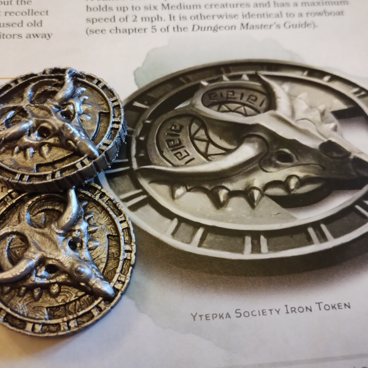 3D Print of Ytepka society iron token by jimhutchins