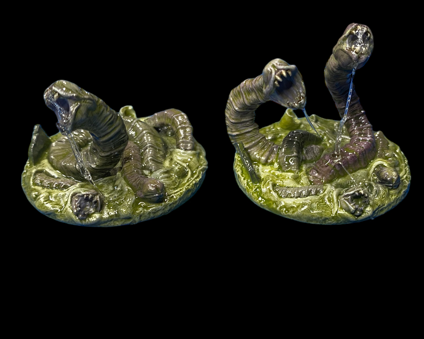 3D Printable Swamp Leeches x2 by Bestiarum Miniatures