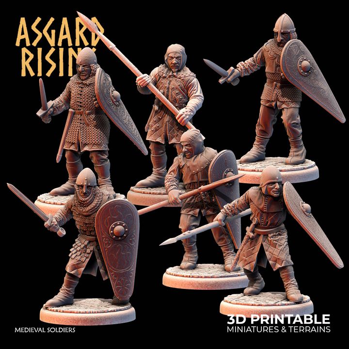 3D Printable MEDIEVAL: Medieval Soldiers /Modular/ /Pre-supported/ by ...