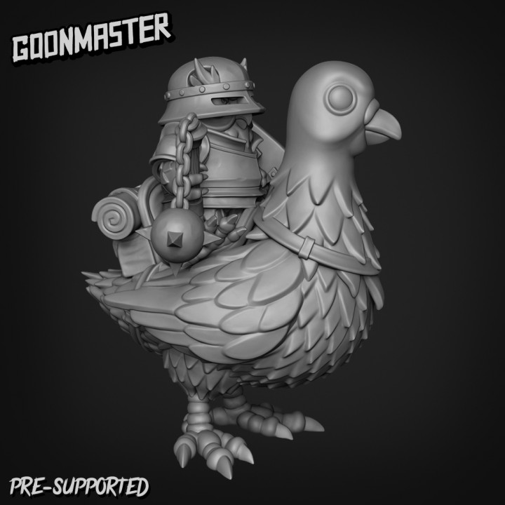 3D Printable Pigeon Mount and Owl Riders by Goon Master