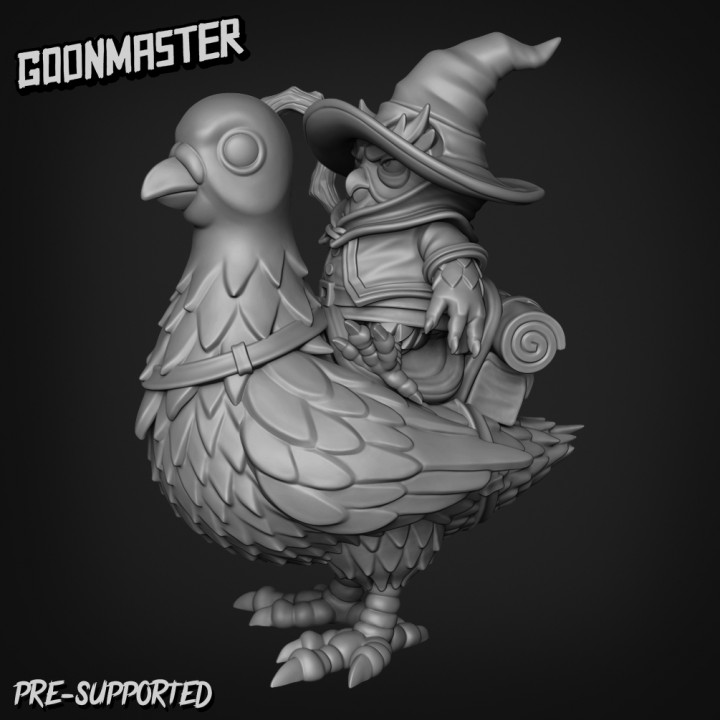 3D Printable Pigeon Mount and Owl Riders by Goon Master