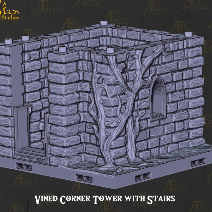 3D Printable AEGOTH02 - Gothic Expansion Towers by Aether Studios