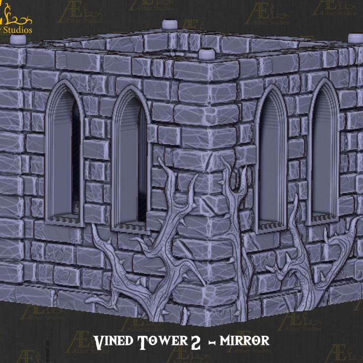 3D Printable AEGOTH02 - Gothic Expansion Towers by Aether Studios