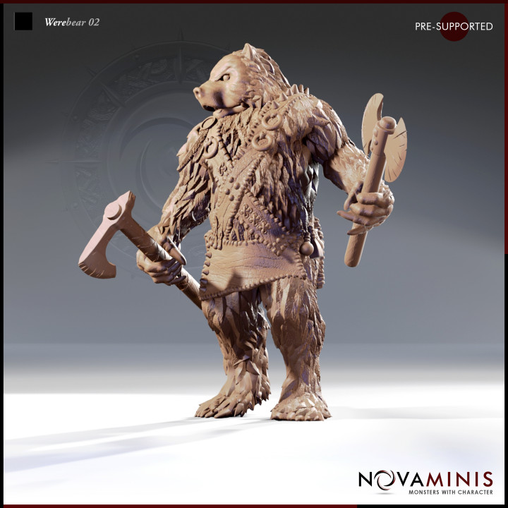 3D Printable Werebear 02 by NovaMinis