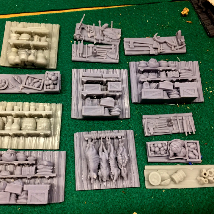 3D Printable Merchant Stand with Slide in walls and tabletop variations ...