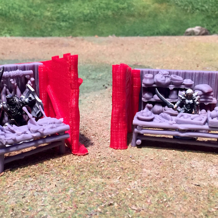 3D Printable Merchant Stand with Slide in walls and tabletop variations ...