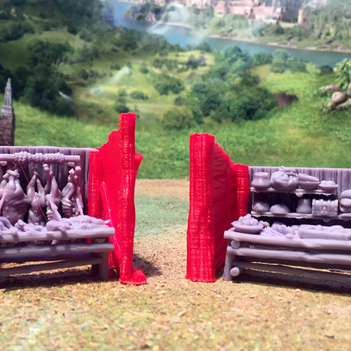 3D Printable Merchant Stand with Slide in walls and tabletop variations ...