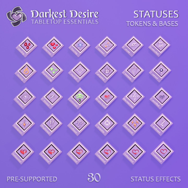 3D Printable Status Effects by Darkest Desire