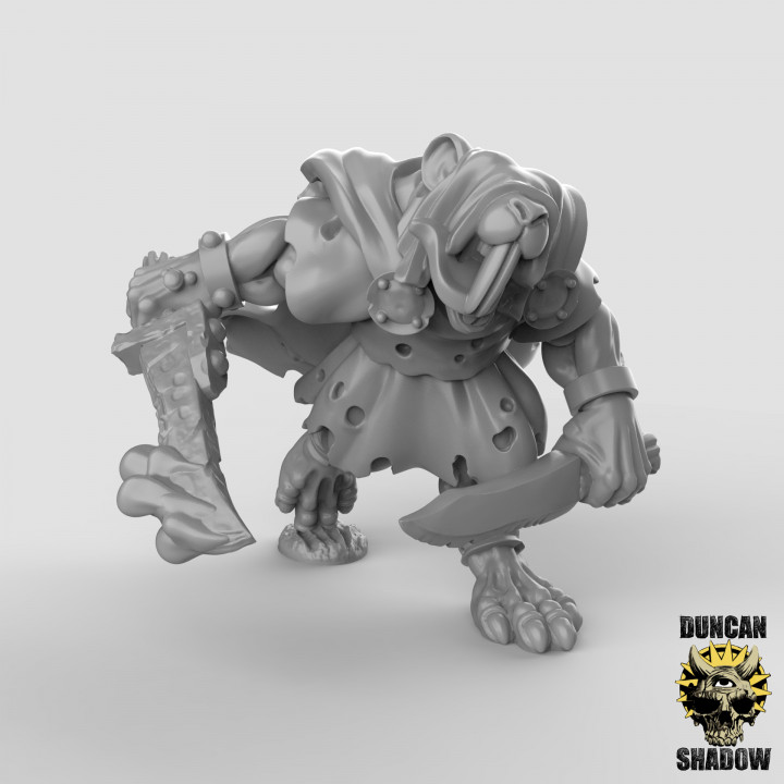 3D Printable Rat Folk Gutter Runners (pre supported) by Duncan Shadow
