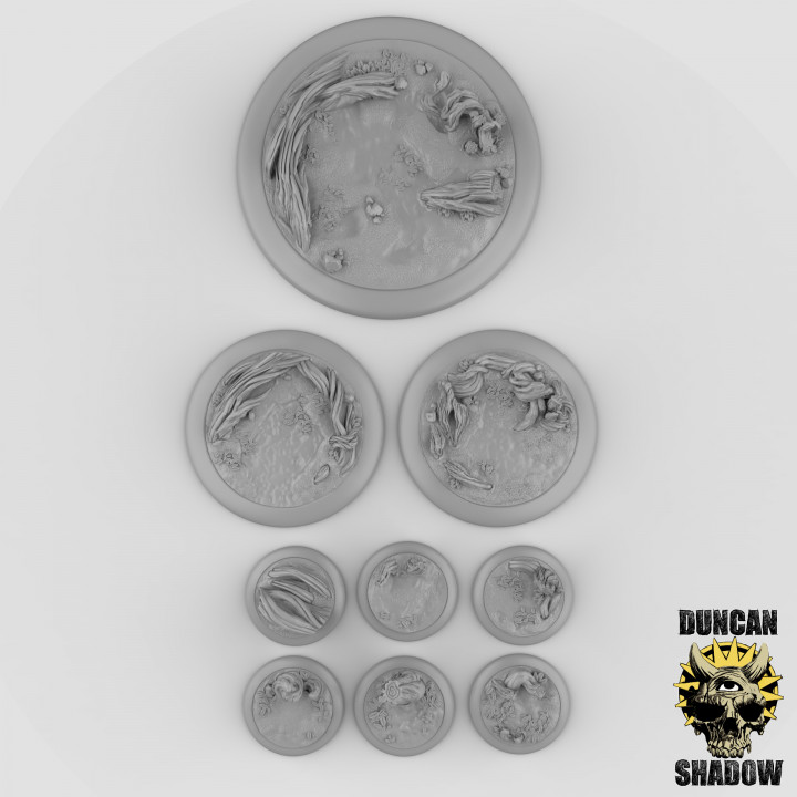 3D Printable Woodland Lipped bases by Duncan Shadow