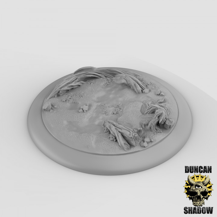 3D Printable Woodland Lipped bases by Duncan Shadow