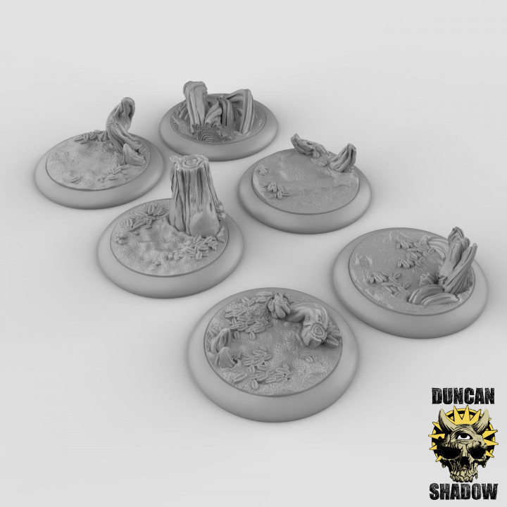 3D Printable Woodland Lipped bases by Duncan Shadow
