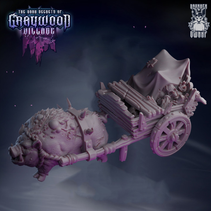 3D Printable wagon of corpses by DrunkenDwarf