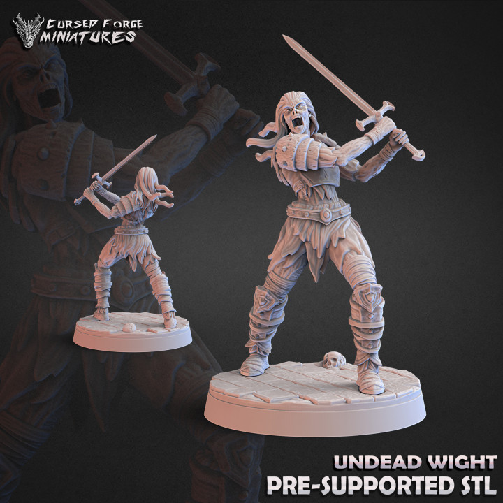 3D Printable Wight (supported) by Cursed Forge Miniatures