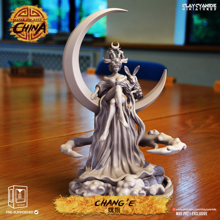 3D Printable Chang'e by Clay Cyanide Miniatures