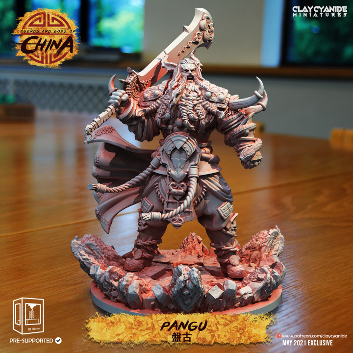 3D Printable Pangu by Clay Cyanide Miniatures