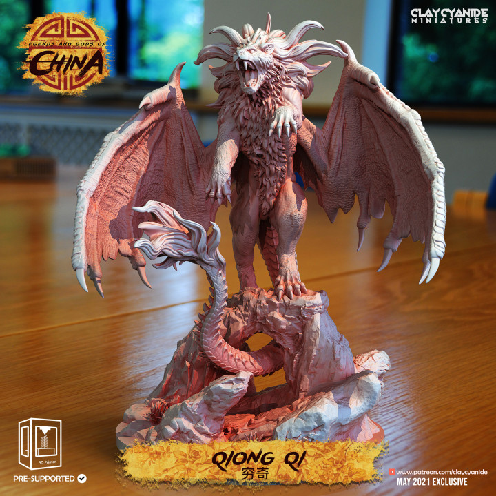 3D Printable Qiong Qi by Clay Cyanide Miniatures