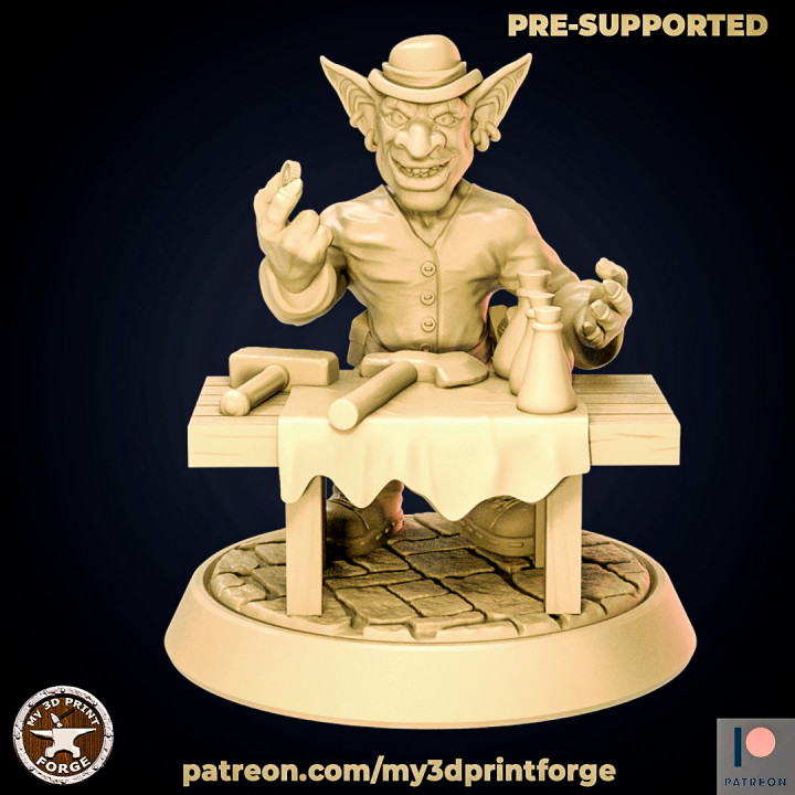 3D Printable Goblin Merchant by My3DPrintForge