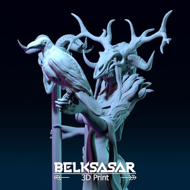 3D Printable Female Wendigo Pose 3 All Variants by Belksasar