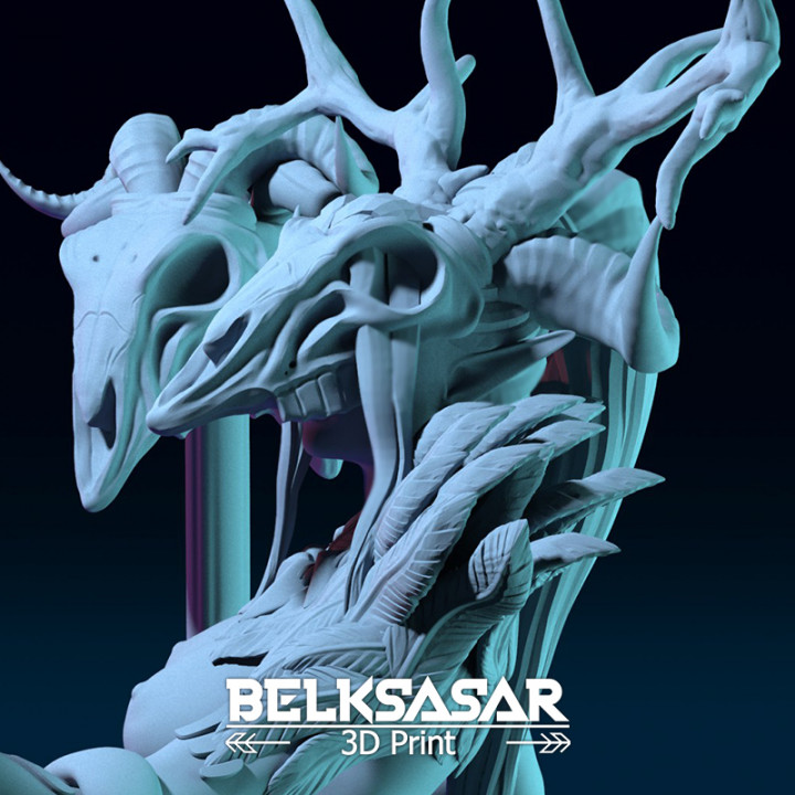 3D Printable Female Wendigo Pose 3 All Variants by Belksasar