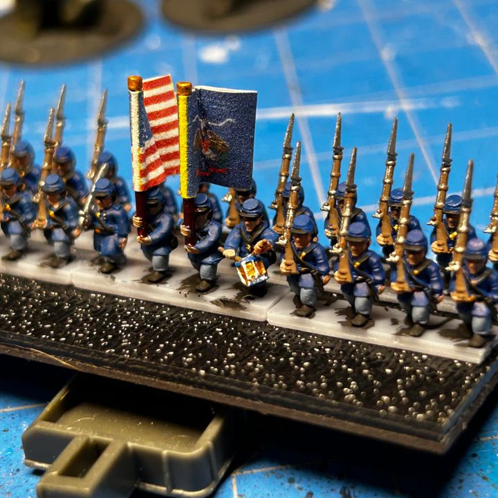 3D Print of 6-15mm ACW Infantry Regiment in Sack Coats & Blender File ...