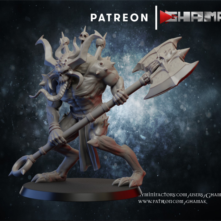 3D Printable chaos warrior demon support ready by Ghamak