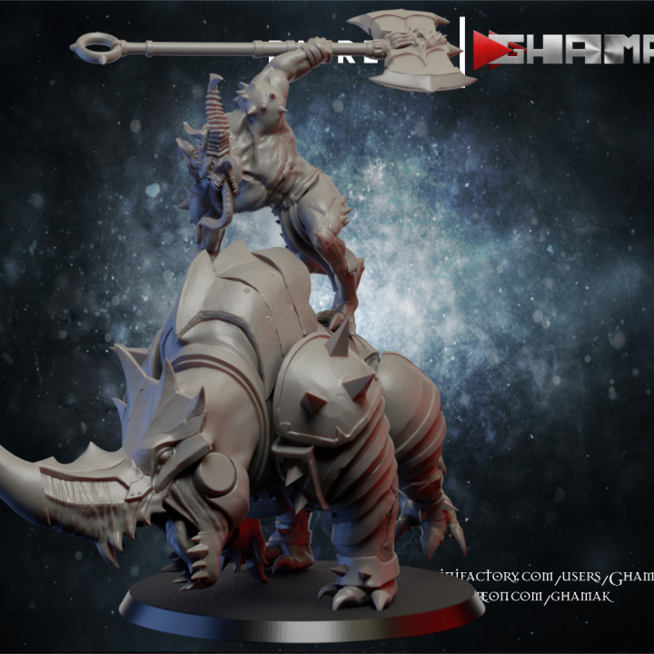 3D Printable chaos infernal rhino 2 support ready by Ghamak