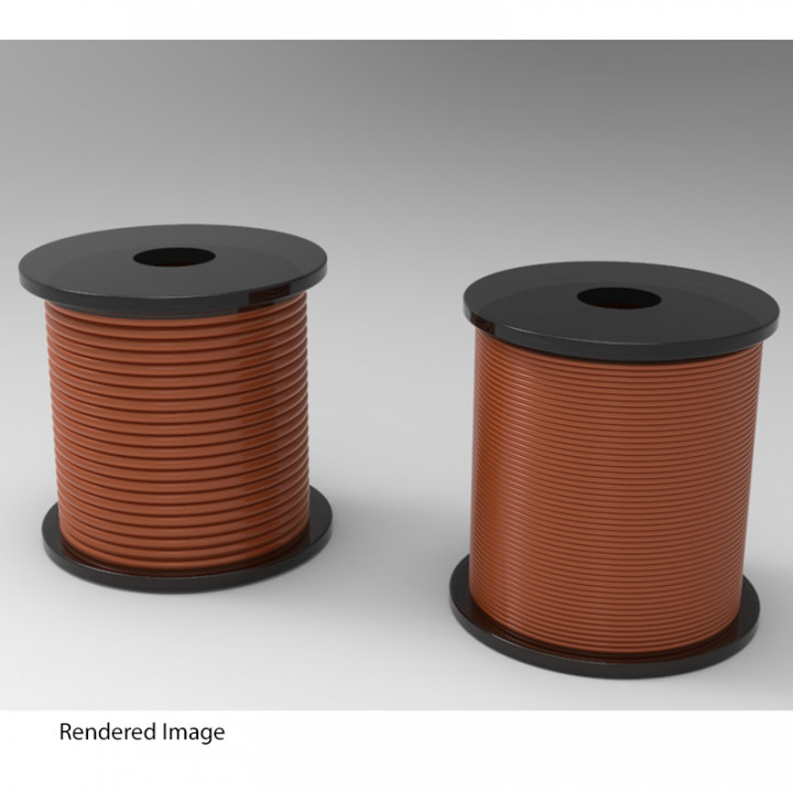 3D Printable Copper Coil Spool - Props by Arif Sethi