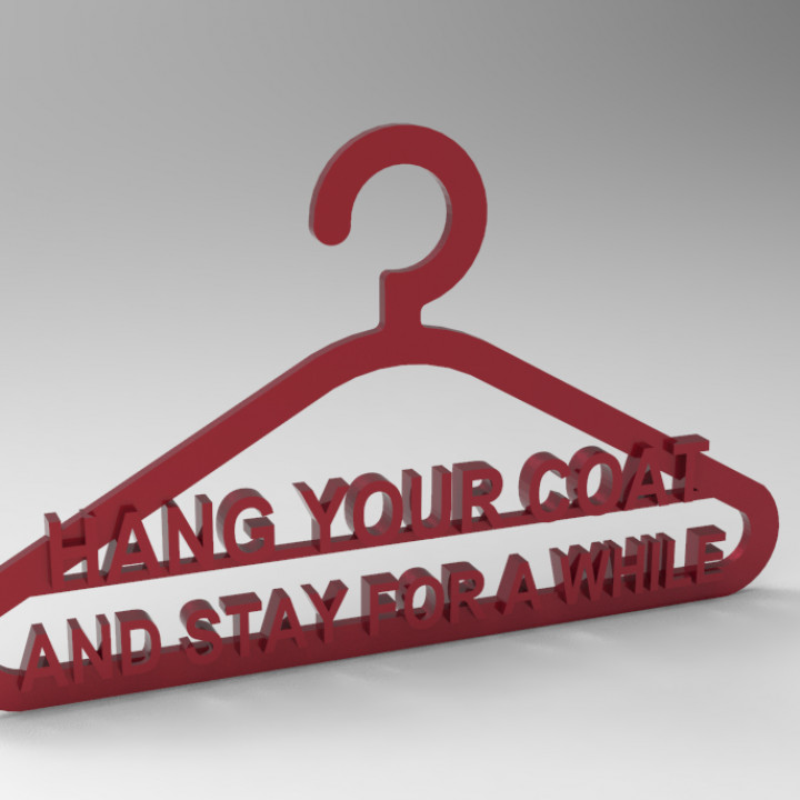 3D Printable Sign - Coat Hanger by Arif Sethi