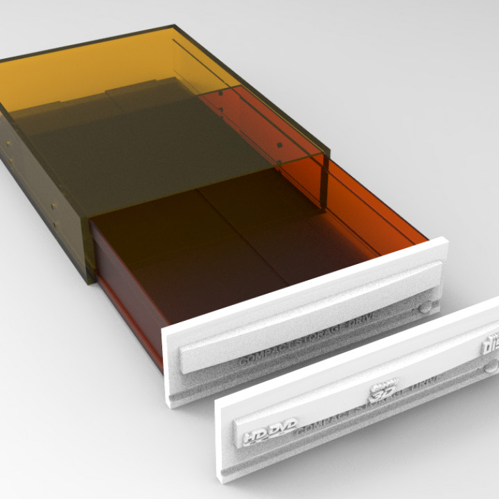 3D Printable CD Drive Storage Compartment by Arif Sethi