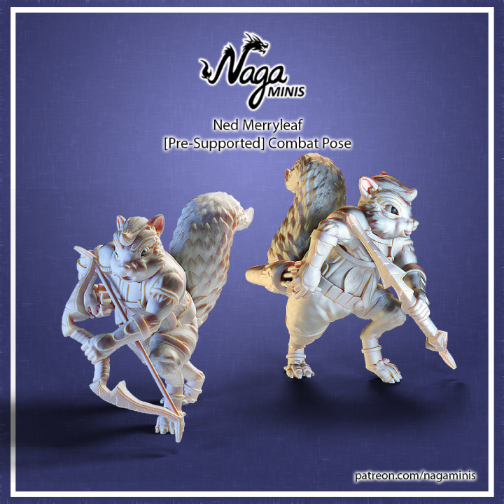 3D Printable Squirrel Ranger - Presupported by Naga Minis
