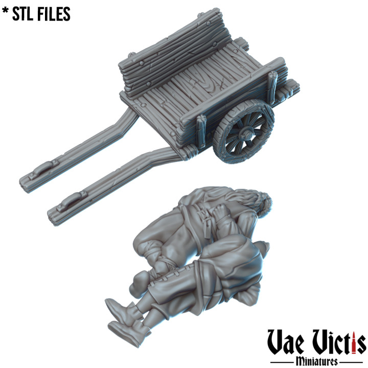 3D Printable Corpse cart by Vae Victis Miniatures
