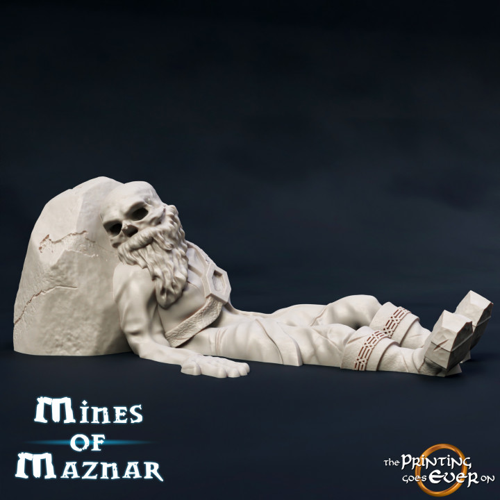 3D Printable Dead Dwarf Civilian - Supportless by The Printing Goes Ever On