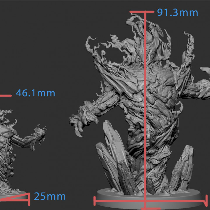 3D Printable Greater Fire Elemental by Mini Monster Mayhem