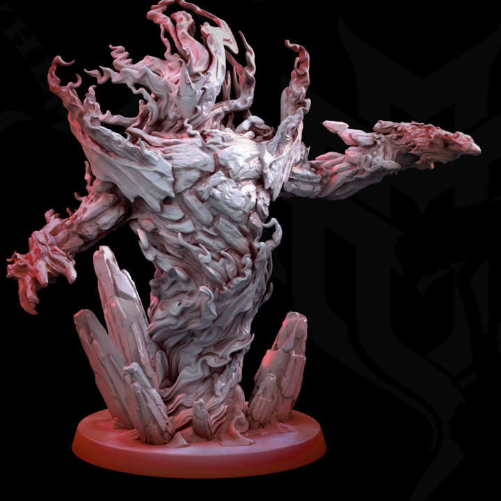 3D Printable Greater Fire Elemental by Mini Monster Mayhem