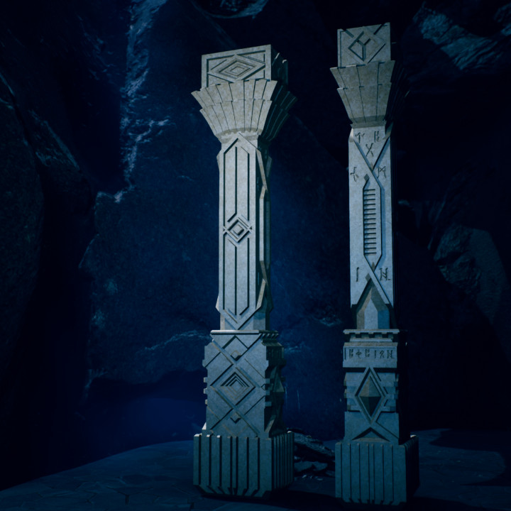 3D Printable Dwarven Column - Supportless - version A by The Printing ...